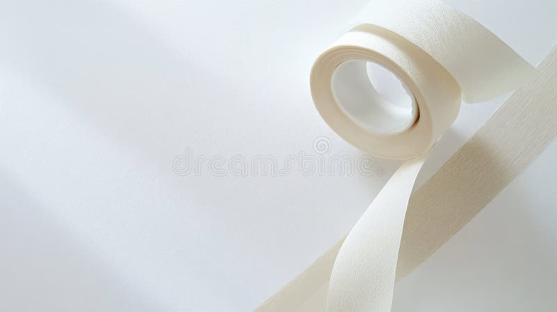 Soft White Tape Roll on Clear Background for Art and Craft Projects ...