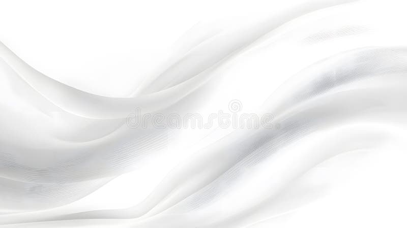 Soft White Waves Flowing in Abstract Design. Stock Illustration ...