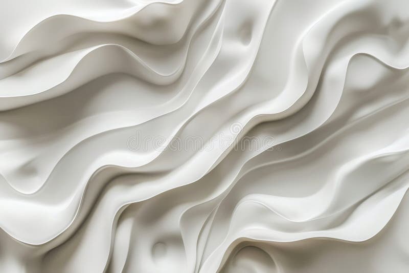 Soft White Wavy Textured Background. Stock Image - Image of shadow ...