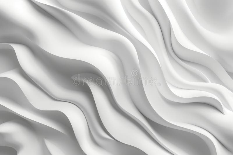 Soft White Wavy Textured Background. Stock Image - Image of curve ...