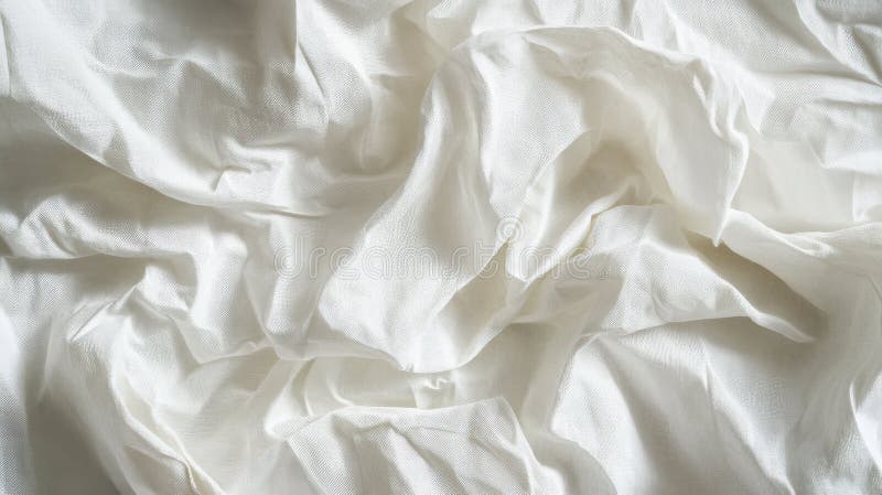 Soft White Wrinkled Fabric Texture for Background and Design Use Stock ...