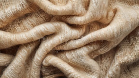 Soft Wool Fabric Texture in Cream and Beige Tones Stock Illustration ...