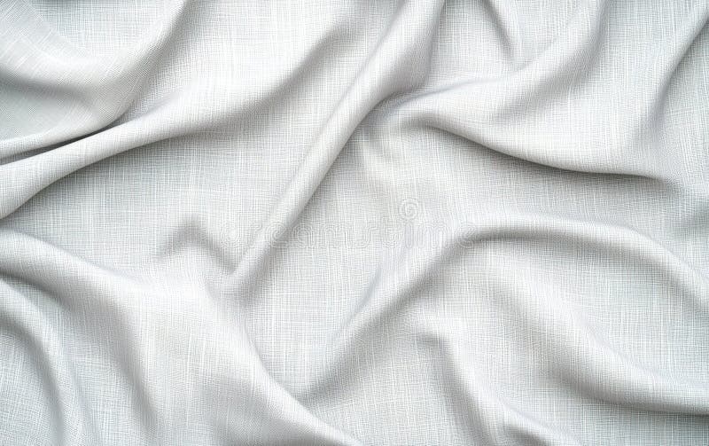 Soft, Wrinkled Fabric in Light Gray Tones Draping Gracefully on a ...