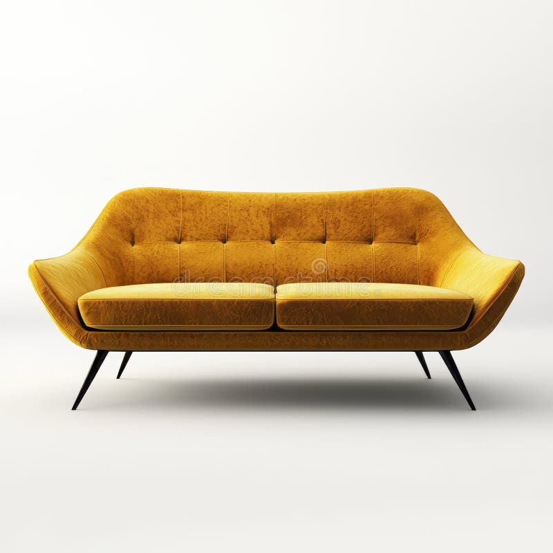 Soft Yellow Sofa Isolated Transparent Background Stock Photos - Free ...