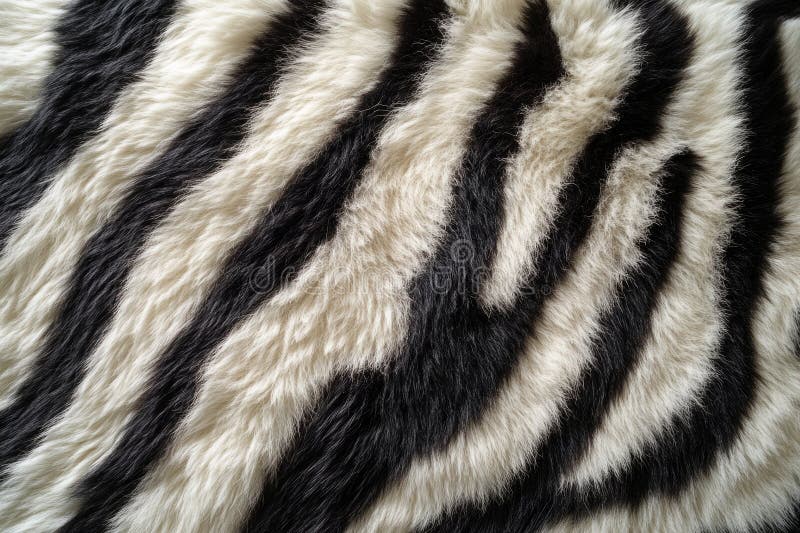 Soft Zebra Print Faux Fur Creates a Visually Appealing Texture and ...