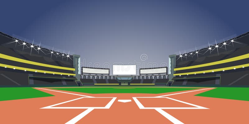 Softball field stock illustration. Illustration of presentation - 375796613