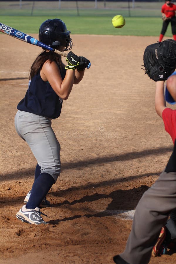 Softball editorial image. Image of ball, yellow, battersbox - 84313690