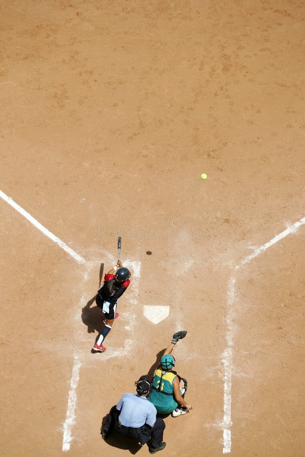 Softball home plate stock image. Image of ball, homeplate - 2465415