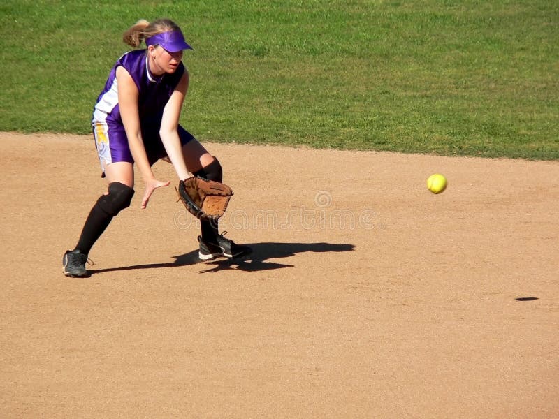 Softball Player stock photo. Image of woman, uniform, grass - 1205676