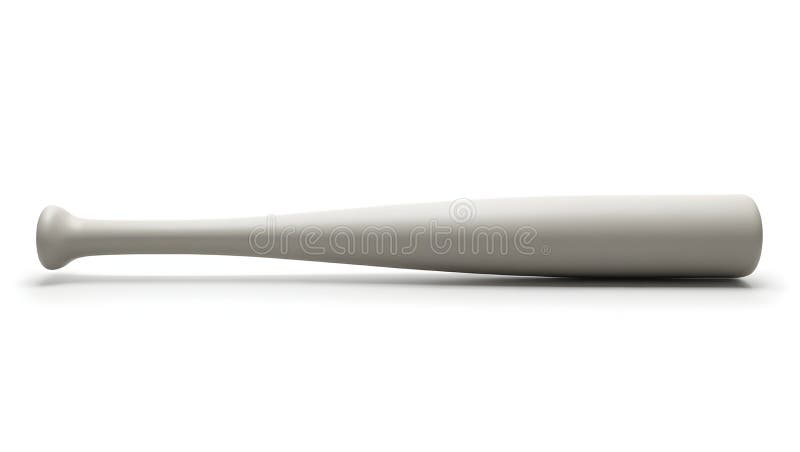 Softball Stick Isolated on Pure White Background Stock Illustration ...