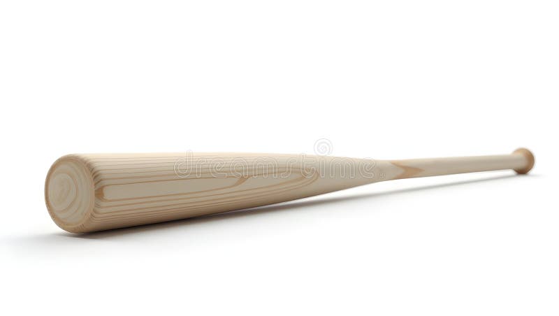 Softball Stick Isolated on Pure White Background Stock Illustration ...