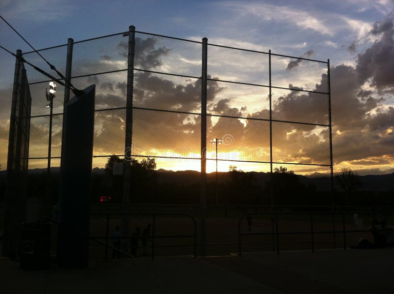 Softball Sunset stock photo. Image of sunset, softball - 52265968