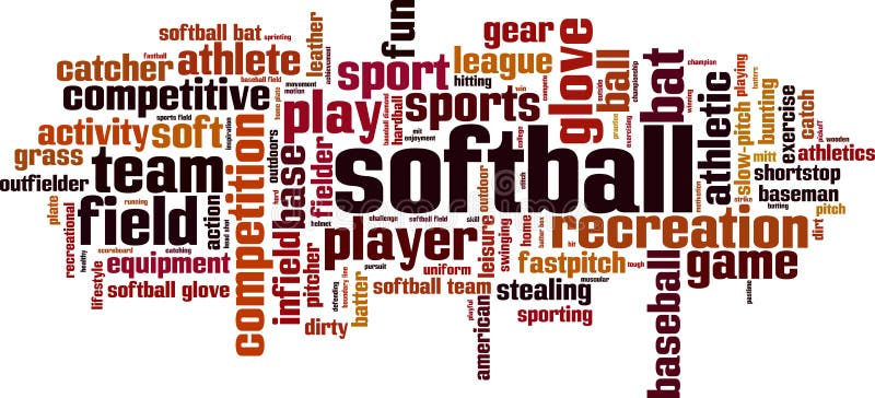 Softball word stock vector. Illustration of girl, team - 106171838
