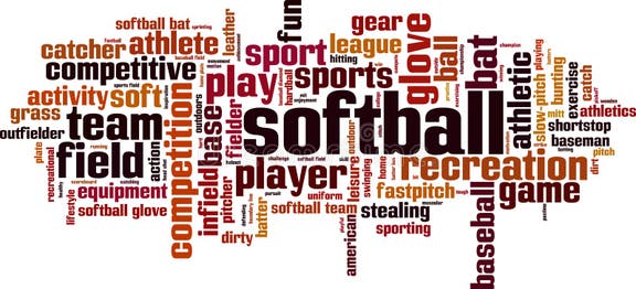 Softball word cloud stock vector. Illustration of catcher - 176798383