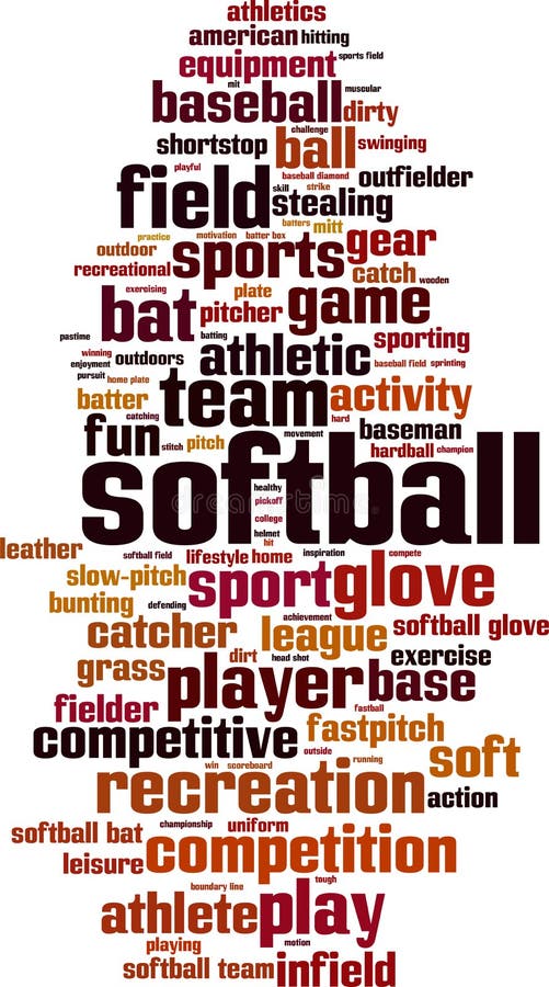 Softball Word Art Illustration Stock Vector - Illustration of game ...
