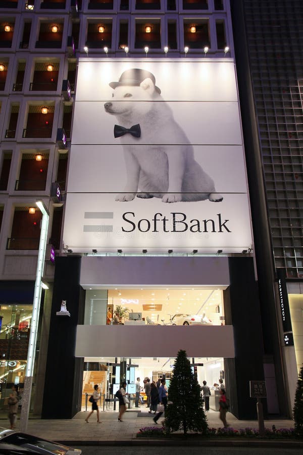 SoftBank mobile phone shop editorial stock photo. Image of city - 179522938