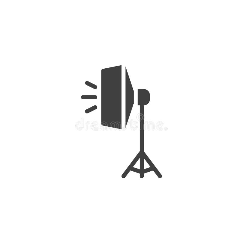 Softbox Light on Tripod Vector Icon Stock Vector - Illustration of ...