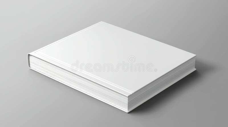 Softcover Landscape Book Mockup White Blank 3D Rendering Display Stock ...