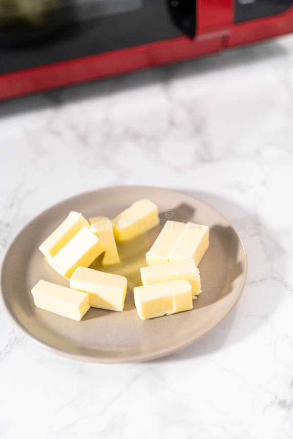 Softening unsalted butter stock image. Image of making - 256922181