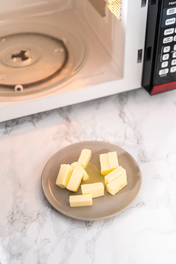 Softening unsalted butter stock image. Image of butter - 268241307