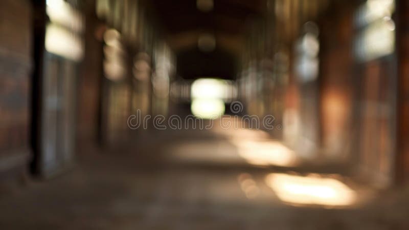 Softly Blurred Horse Stable Background with Warm Lighting and Rustic ...