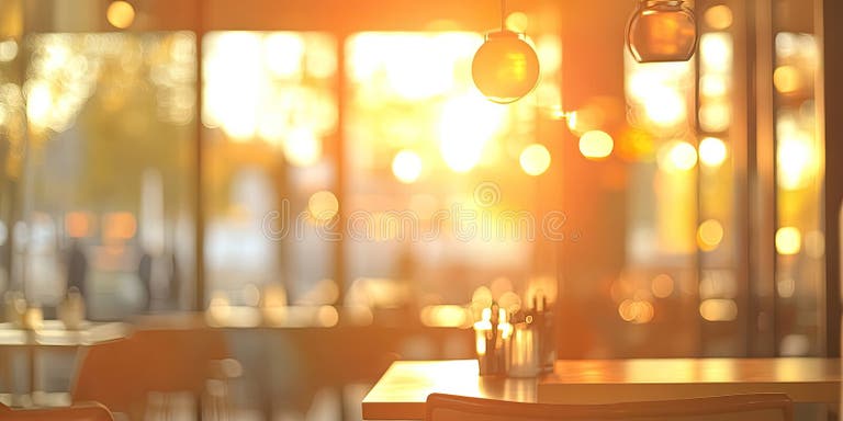 Softly Blurred Restaurant Interior for a Warm and Inviting Background ...