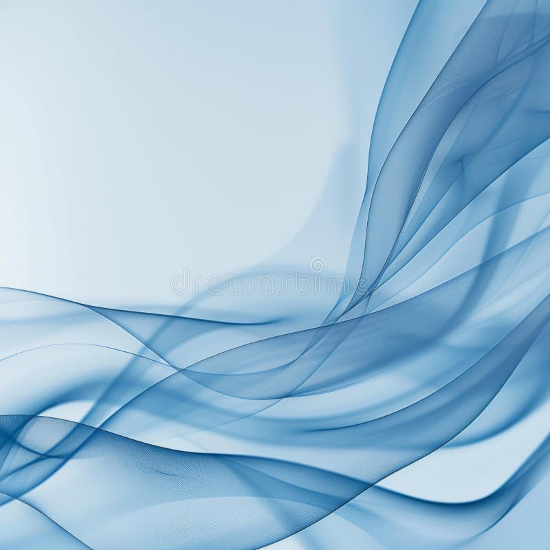 Softly Flowing Ethereal Blue Waves Grace a Tranquil Backdrop Stock ...