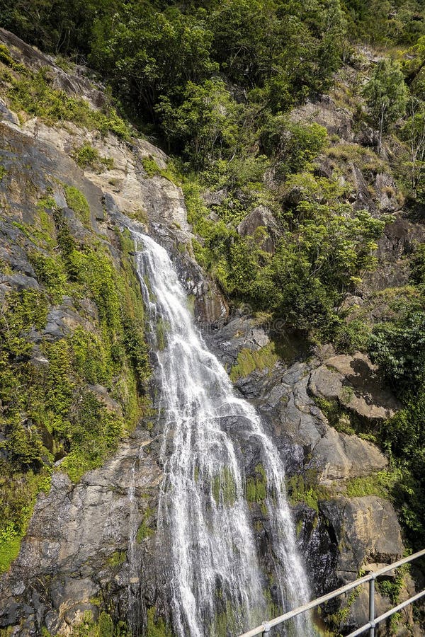 Softly Flowing Waterfall in Cairns Queensland Australia Stock Photo ...