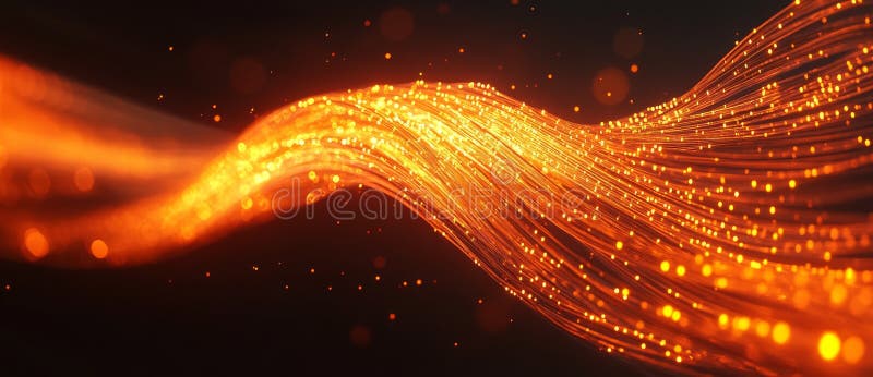 A Softly Glowing LED Filament with a Bokeh Effect on a Dark Background ...