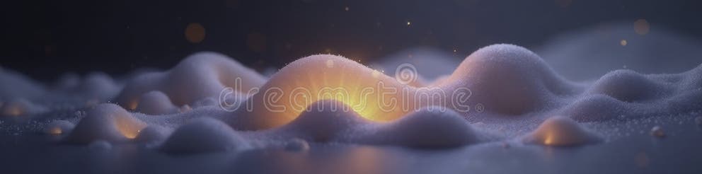 Softly Glowing, Luminescent Light Emanating from an Amorphous Shape ...