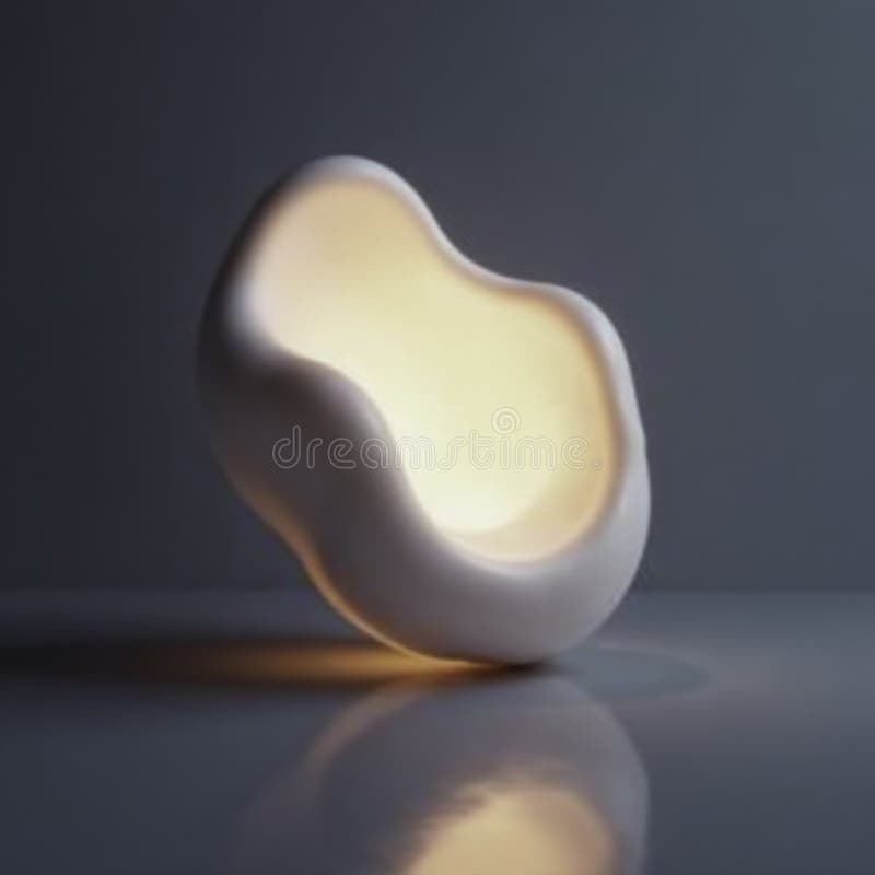 Softly Glowing, Luminescent Light Emanating from an Amorphous Shape ...