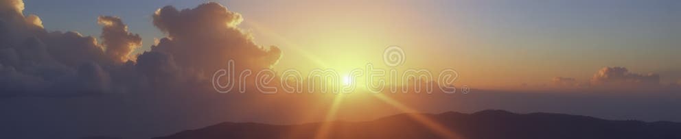 Softly Glowing Sun Behind Wispy Clouds in a Serene Landscape, Landscape ...