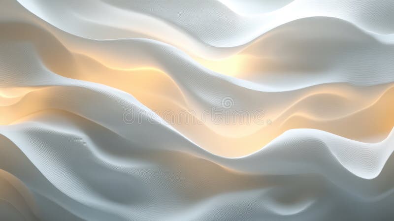 Softly Illuminated 3D Surface, Flowing Light and Shadow Interplay ...