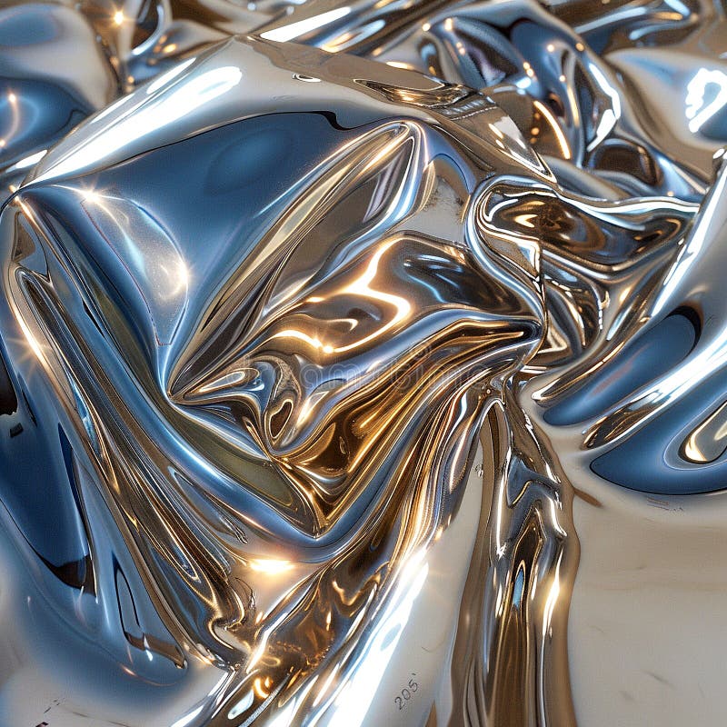 Reflective Fabric Drapes with Mesmerizing Textures in Soft Light at an ...