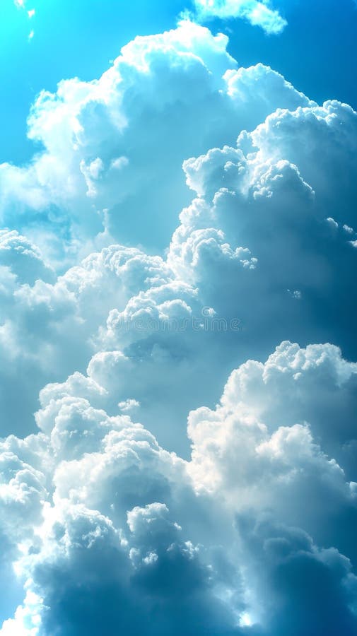 Softly Moving Abstract Cloud Textures in a Bright Futuristic Backdrop ...