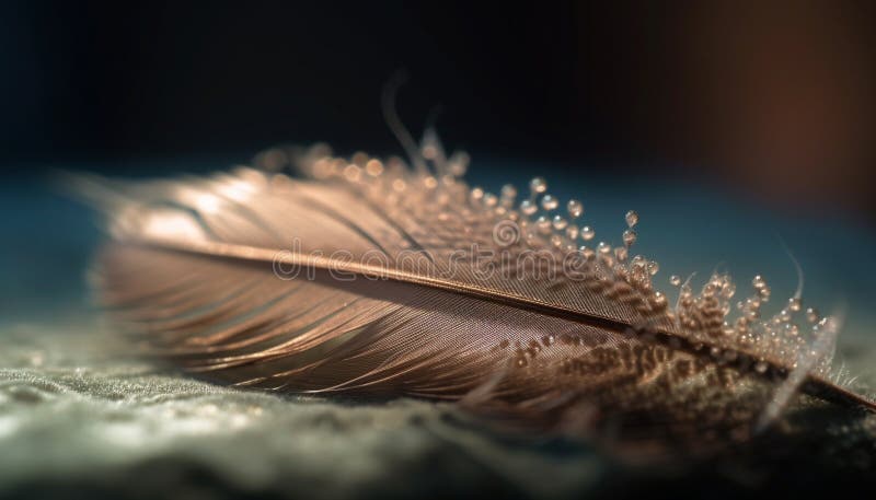 Softness and Fragility of a Feather Quill Generated by AI Stock ...