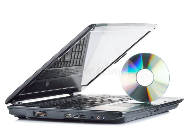 DVD on computer stock photo. Image of burning, working - 18405496