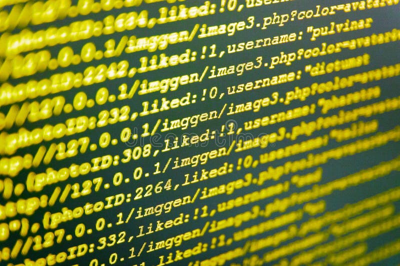 Software Abstract Background Computer Script Typing Work Stock Image Image Of Connected