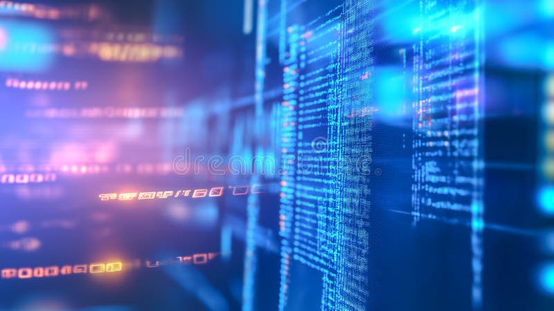 Software Abstract Background Showcasing Vibrant Colors and Data ...