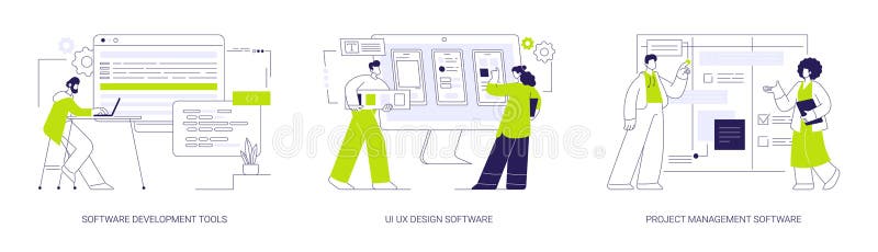 It Software Abstract Concept Vector Illustrations. Stock Illustration ...