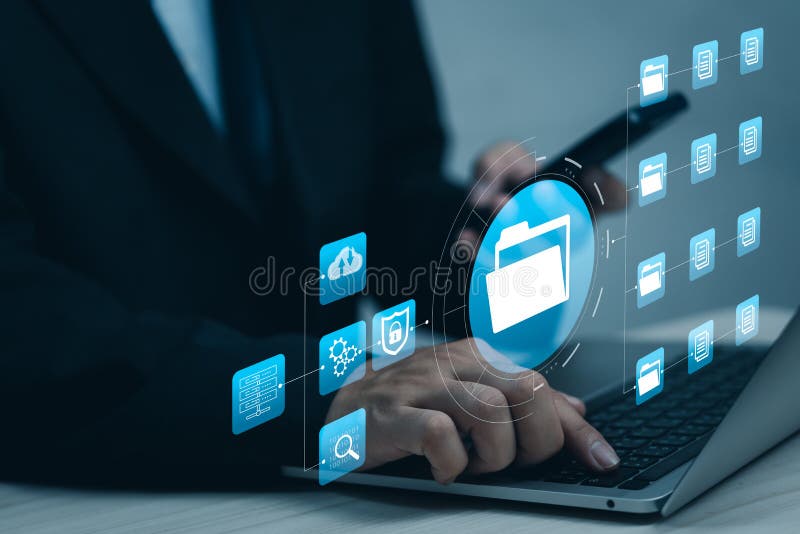 Software Analyst and Data Management System Working on a Report with ... Software Analyst and Data Management System Working on a Report with ...