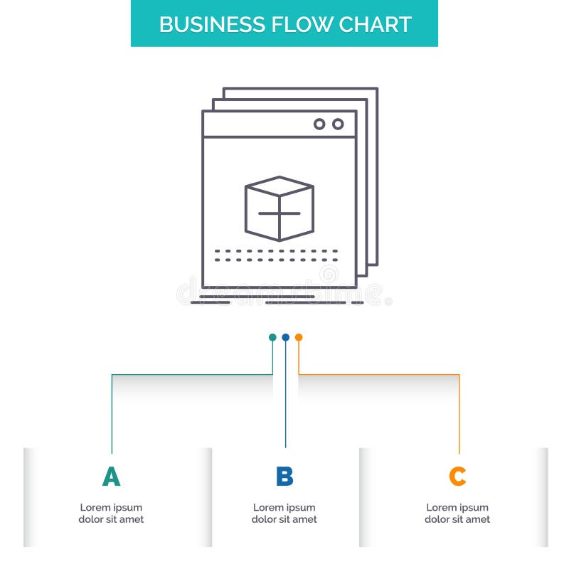3d program flow chart stock illustration. Illustration of organization ...