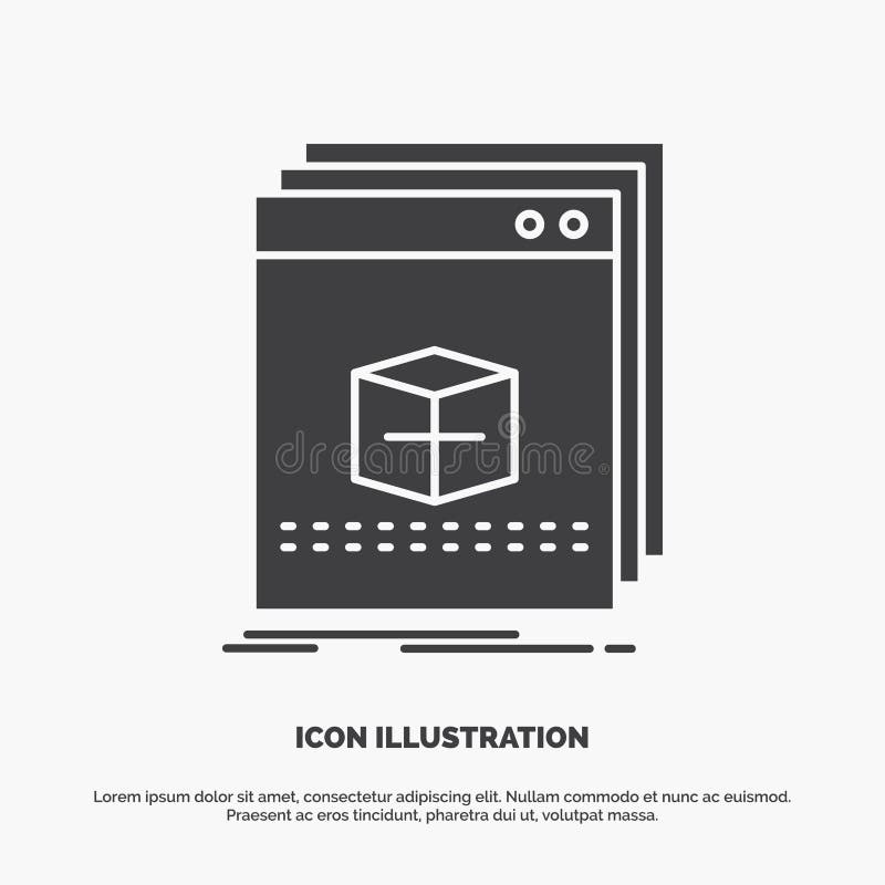 Software App Application File Program Icon Glyph Vector Gray Symbol For Ui And Ux Website