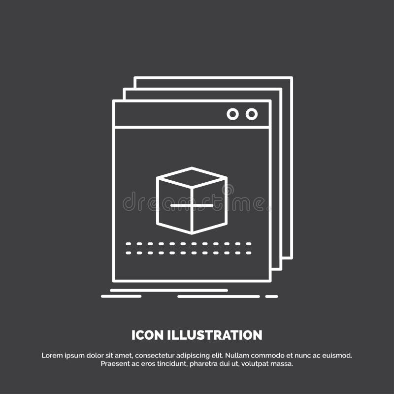 Software App Application File Program Icon Line Vector Symbol For