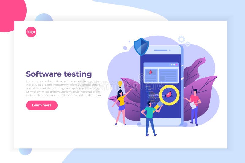 Software or Application Flat Vector Concept. Debugging Development ...
