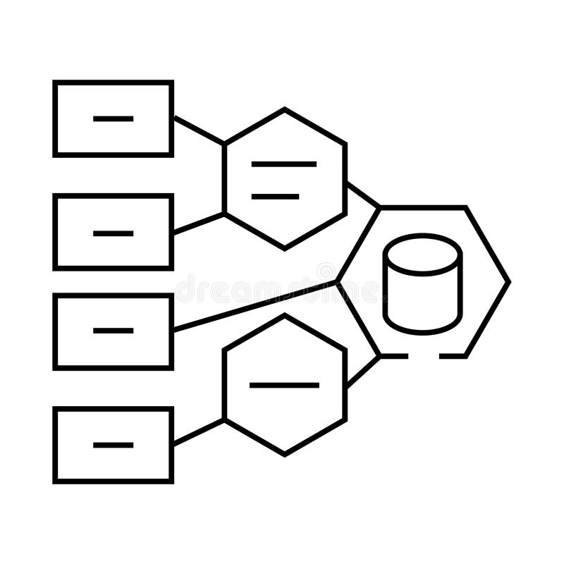 Software Architecture Line Icon Vector Illustration Stock Vector ...