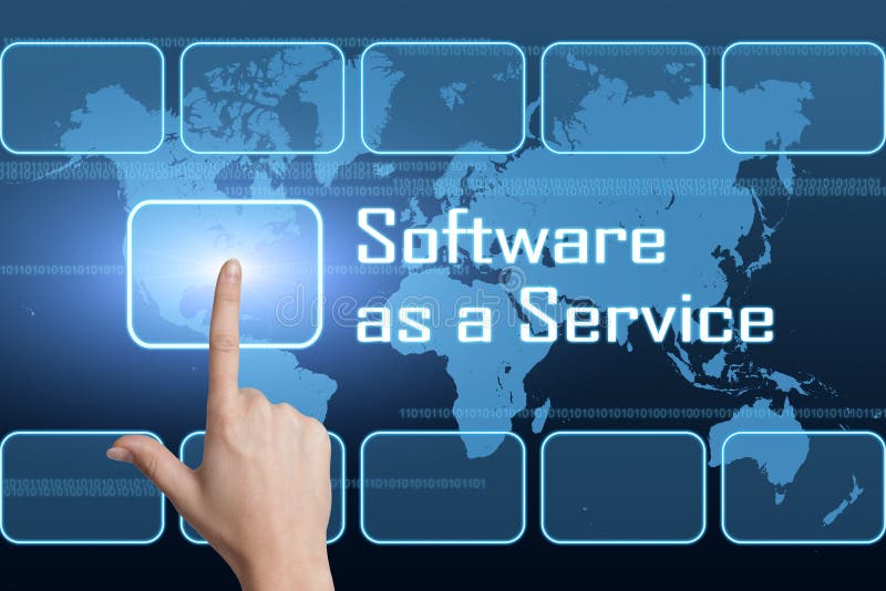 SaaS Software As a Service Program App Tiles License Application Stock ...