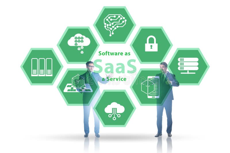 Software As a Service - SaaS Concept Stock Illustration - Illustration ...