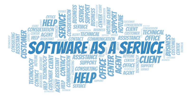 Software As a Service Word Cloud. Wordcloud Made with Text only Stock ...