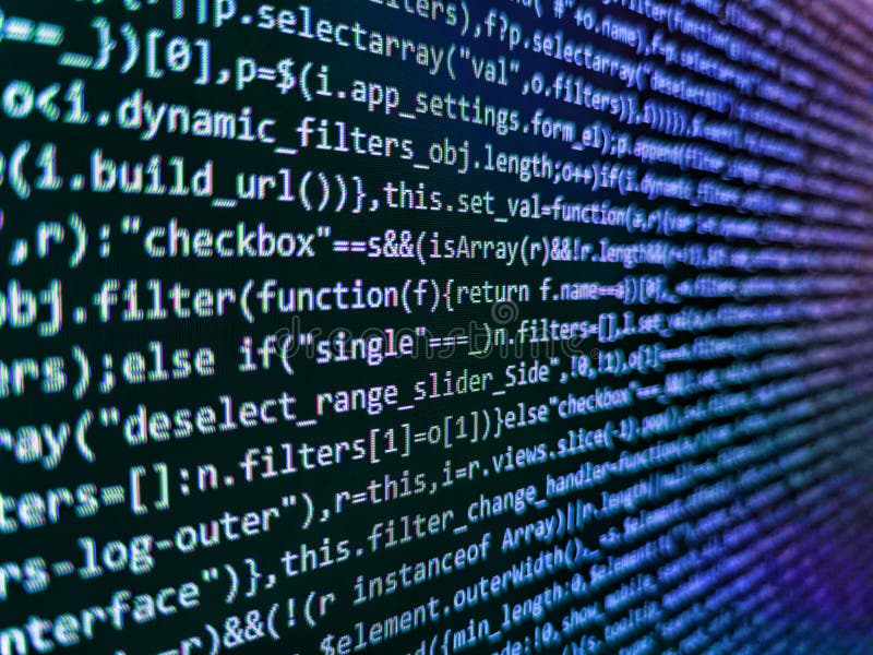 Software Background Technology It Coding On Monitor Screen Abstract Computer Script Source
